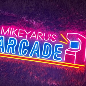 Custom Arcade Neon Sign, Custom Arcade Led Sign, Wall Decor, Game Room ...