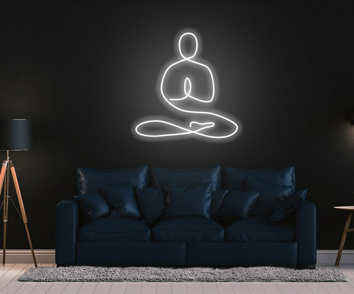 Yoga Pose Neon Sign Yoga Pose Led Sign Yoga Led Lights - Etsy