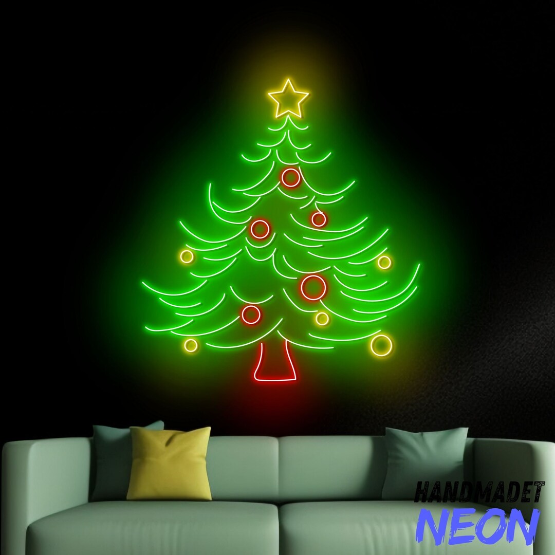 Christmas Tree Neon Sign, Christmas Tree Led Sign, Merry Christmas Neon ...