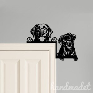 Personalized Labrador Door Corner Sign, Labrador Dog Metal Door Topper ...