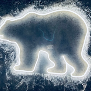 Polar Bear Led Sign, Polar Bear Neon Sign, Wall Decor, Game Room Neon ...