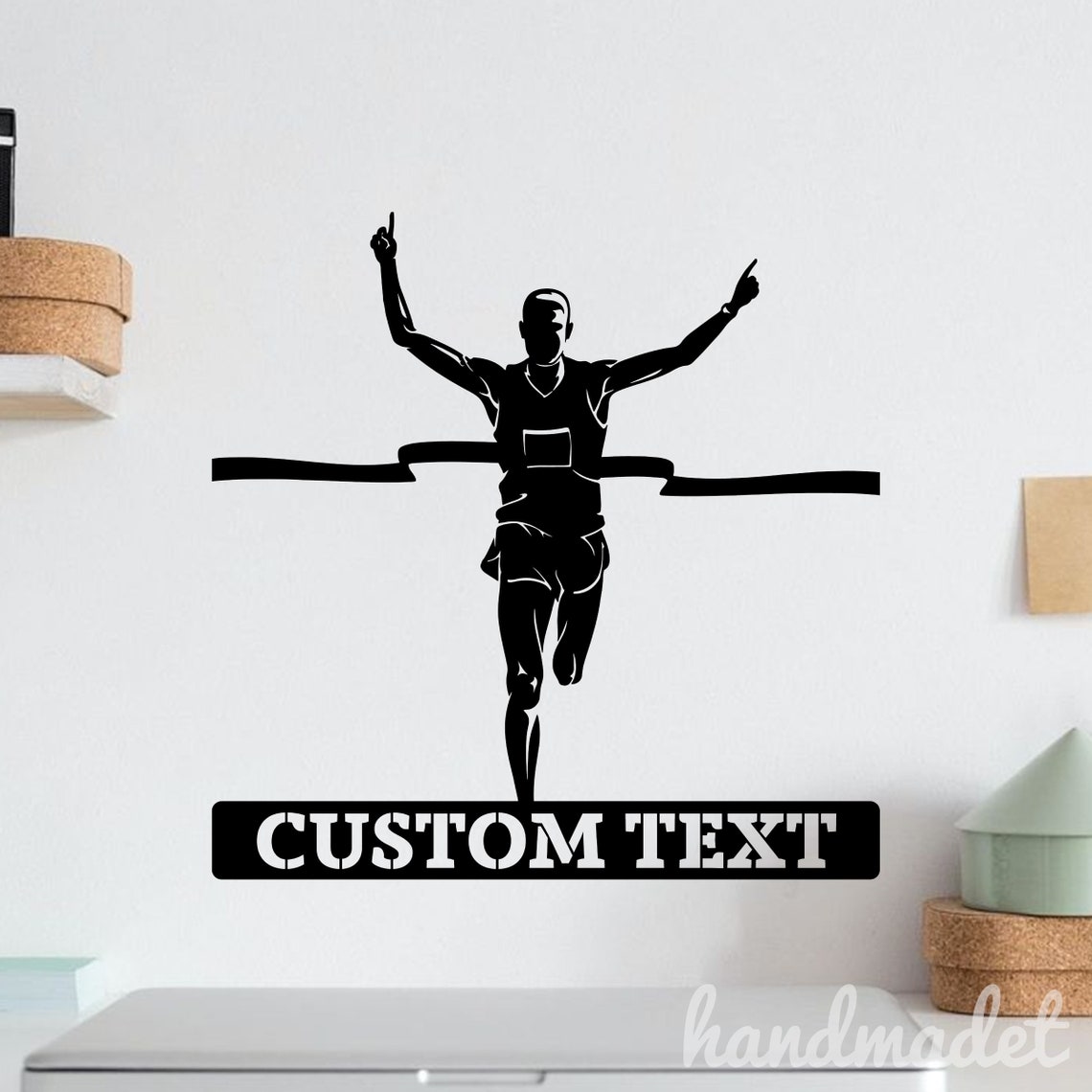 Custom Marathon Metal Wall Art LED Light, Marathon Metal Sign, Marathon ...