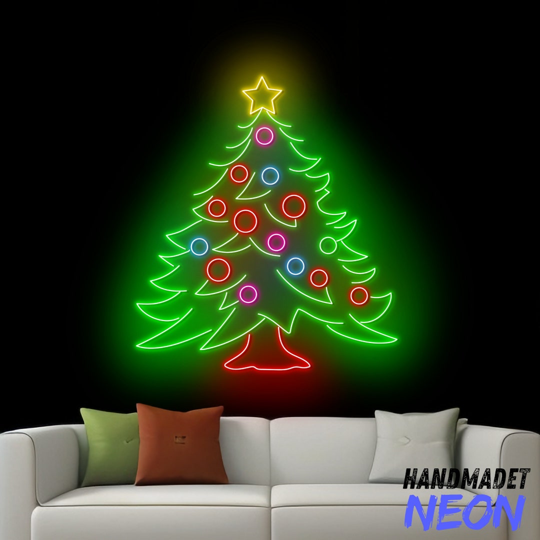 Christmas Tree Neon Sign, Christmas Tree Led Sign, Merry Christmas Neon ...