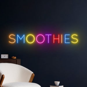 Smoothie Neon Sign, Smoothie LED Light, Smoothie Fruit Neon Light ...