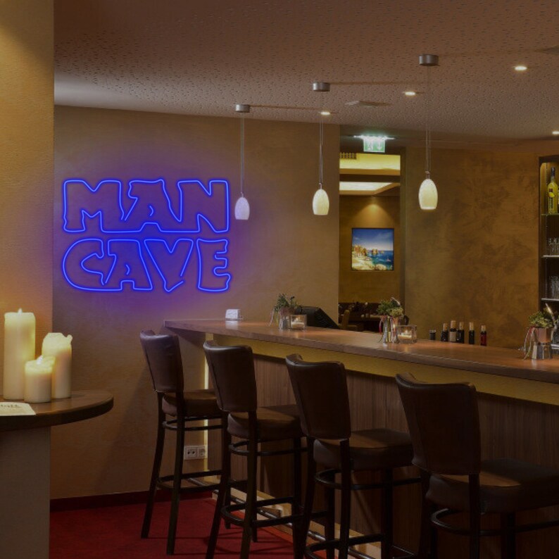 Custom Man Cave Neon Sign, Garage Decor, Personalised Gifts, Man Cave ...