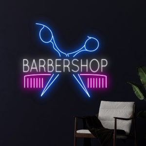Barber Shop Led Sign, Barber Shop Neon Sign, Barber Led Light, Hair ...