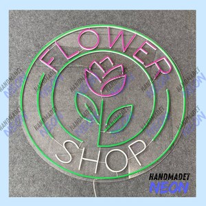 Custom Flower Shop Neon Light, Floral Shop Neon Sign, Flower Led Light ...