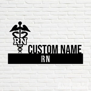 Custom RN Doctor Desk Name Plate, RN Doctor Metal Nameplate for Desk ...