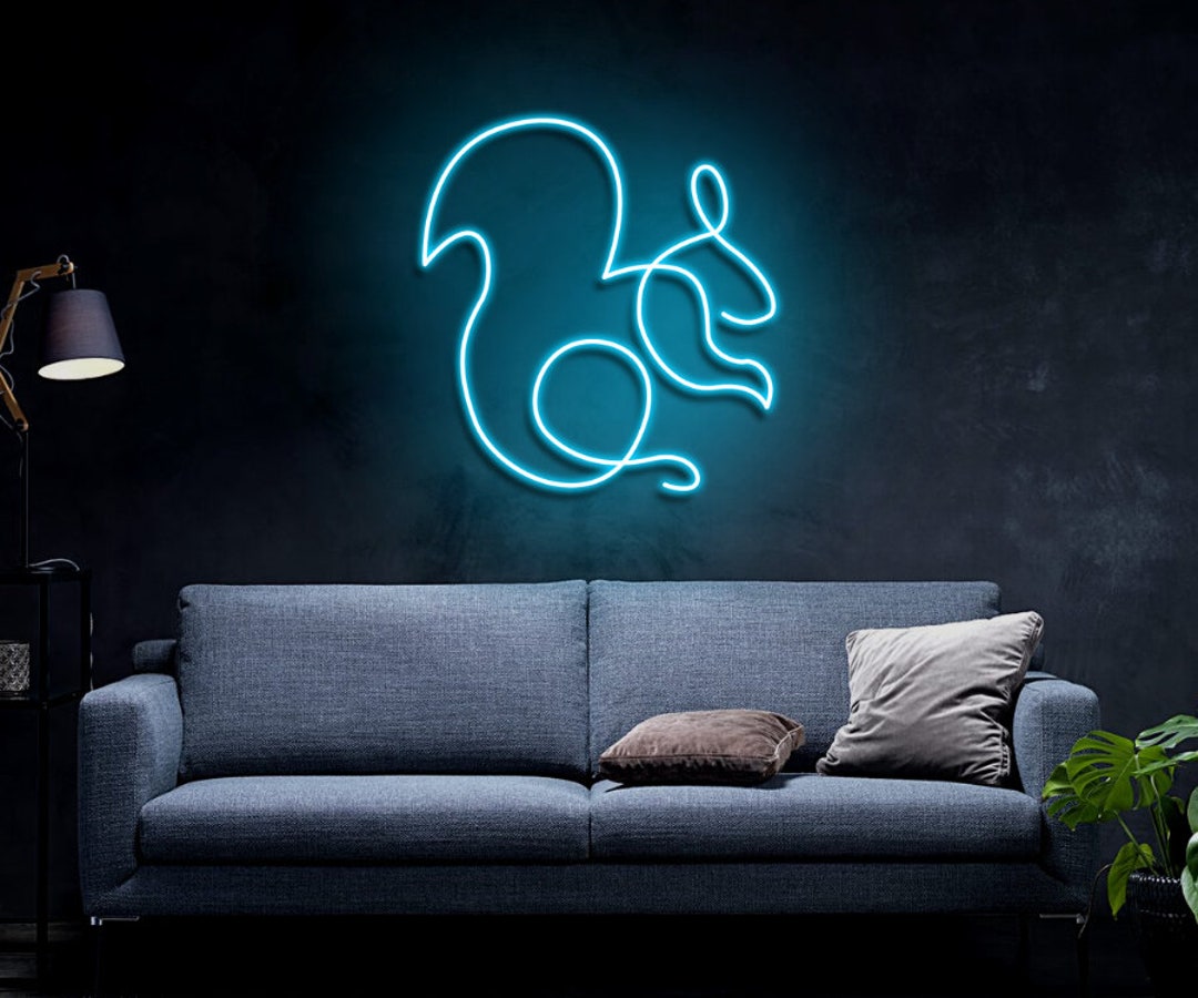 Squirrel Neon Sign, Squirrel Led Sign, Home Decor, Custom Neon Sign ...