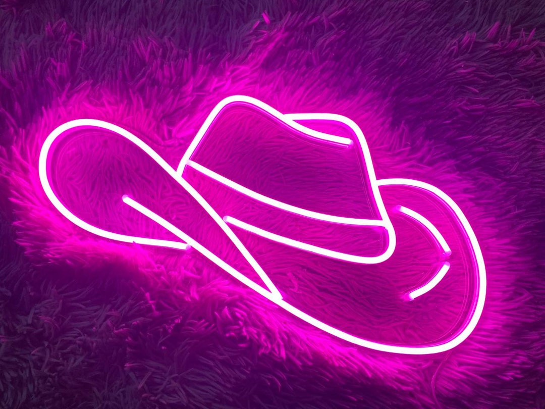 Cowboy Hat Led Sign, Cowboy Hat Neon Sign, Wall Decor, Hat Neon Sign ...