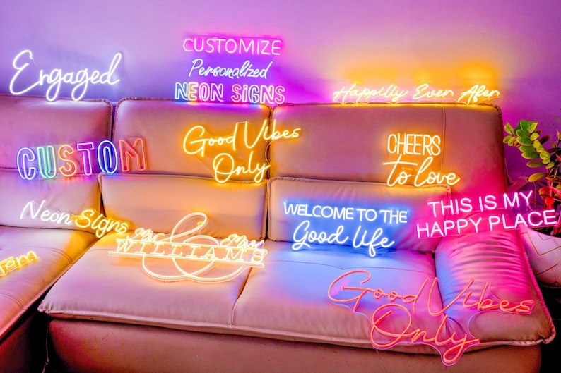 Custom Neon Sign Aesthetic Custom Neon Signs LED Neon Sign - Etsy