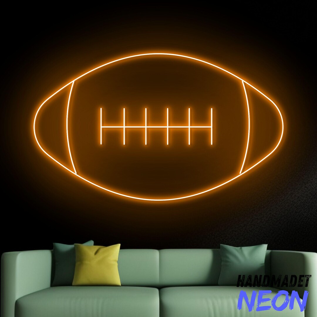 American Football Neon Sign, Football Ball Led Sign, Football Neon ...