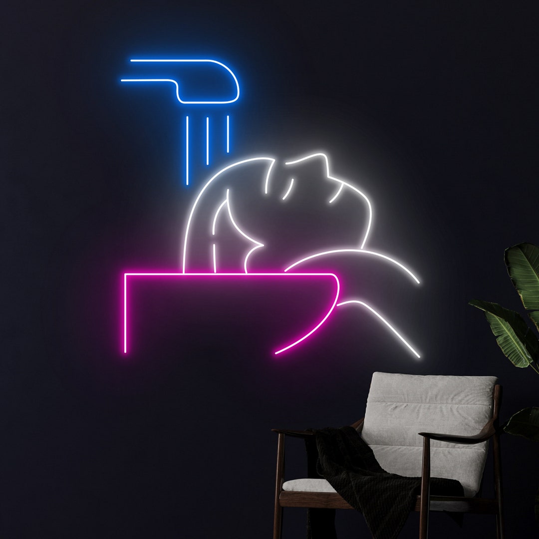 Beauty Salon Neon Sign, Head Washing Salon LED Light, Studio Neon Light ...
