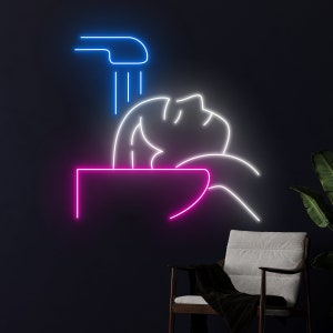 Beauty Salon Neon Sign, Head Washing Salon LED Light, Studio Neon Light ...