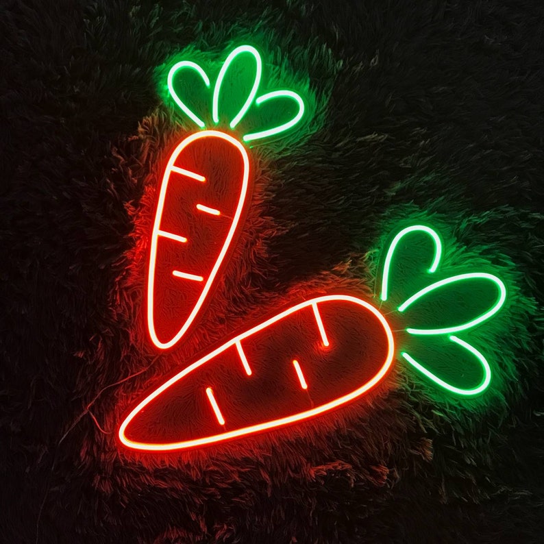 Carrot Neon Led Sign Food Neon Sign Custom Neon Sign - Etsy