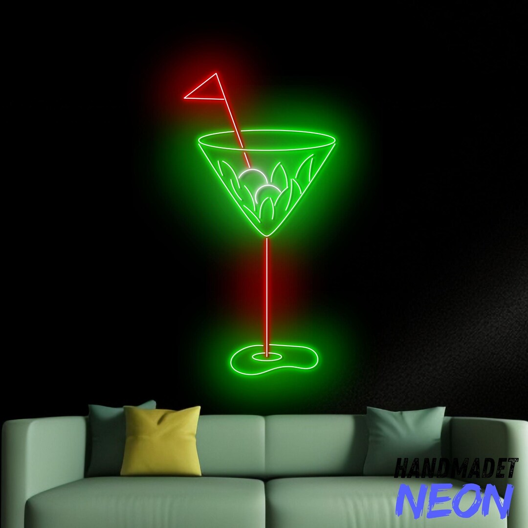 Golf Cocktail Neon Sign, Golf Bar Led Sign, Golf Club Neon Light, Golf ...