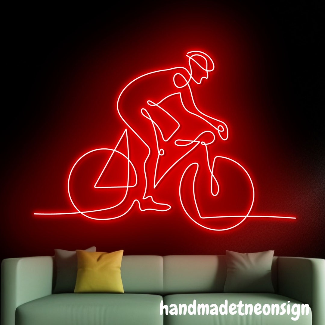 Cycling Neon Sign, Biker Led Sign, Bicycle Led Light, Mountain Bike ...