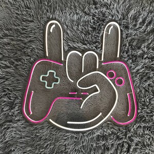 Game Controller Neon Sign, Game Zone Led Sign, Game Led Sign, Custom ...