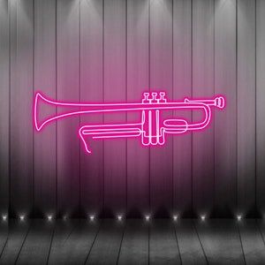 Trumpet Led Sign, Saxophone Neon Sign, Wall Decor, Instrument Neon Sign ...