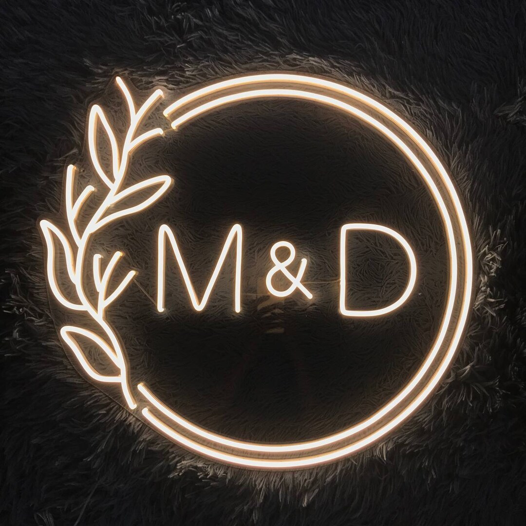 Custom Initials Wedding Neon Sign, Wedding Neon Sign Personalized Gifts ...
