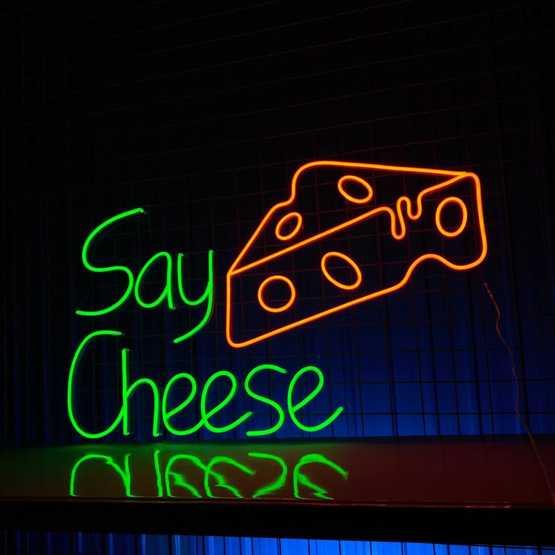 Say Cheese Neon Sign, Cheese Led Light, Dentist Neon Light Wall Decor ...