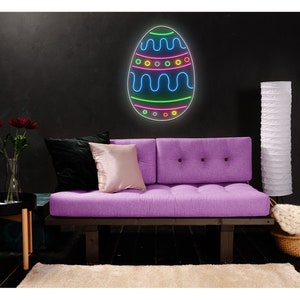 Easter Egg LED Neon Sign, Happy Easter Neon Sign, Easter Neon Led Light ...