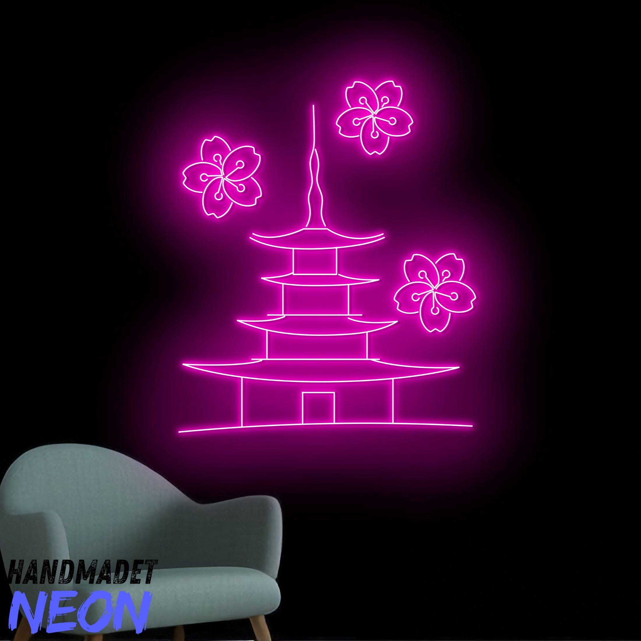 Japanese Temple Neon Sign, Japan Pagoda Led Sign, Temple Neon Light ...