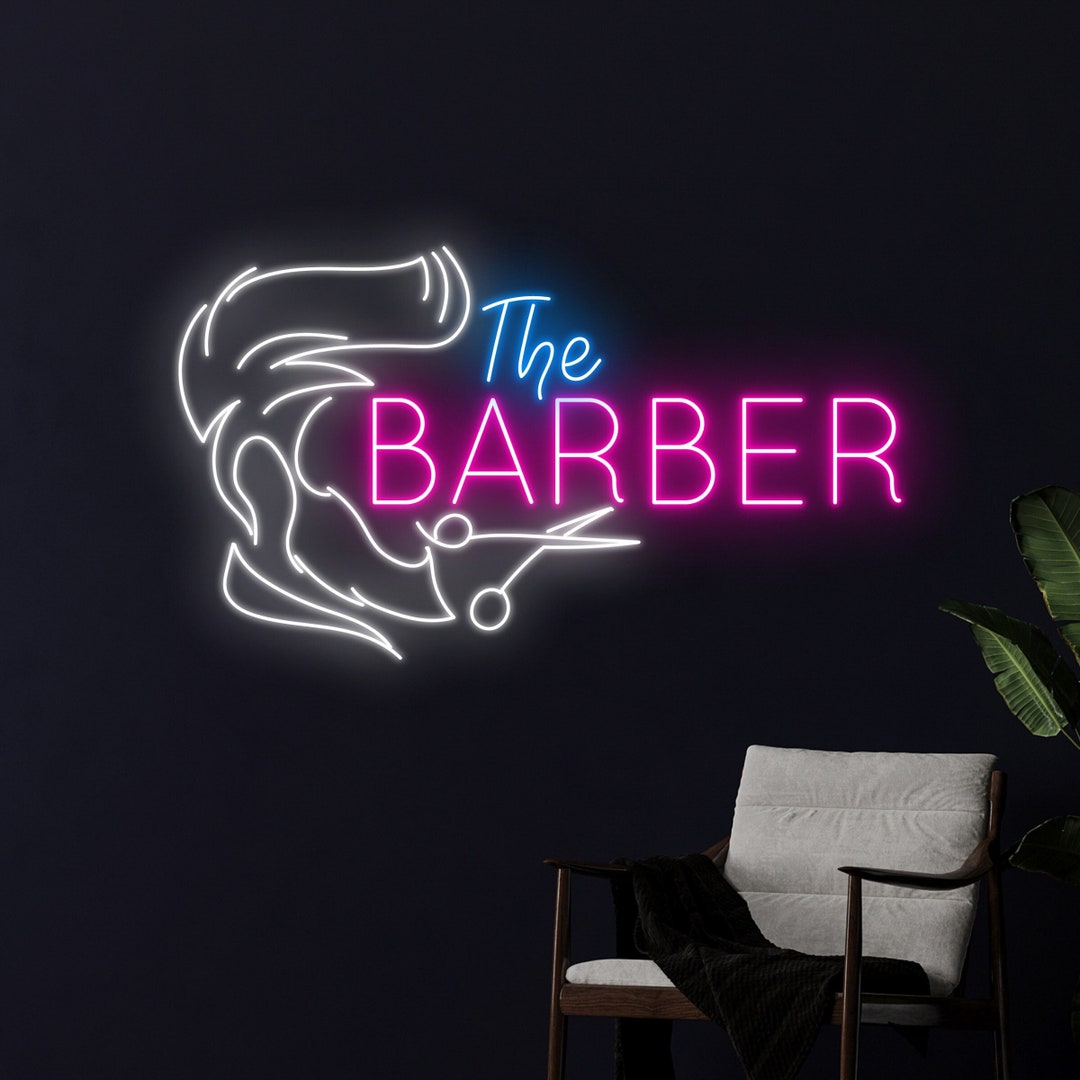 The Barber Led Sign, Barber Shop Neon Sign, Barber Led Light, Hair ...