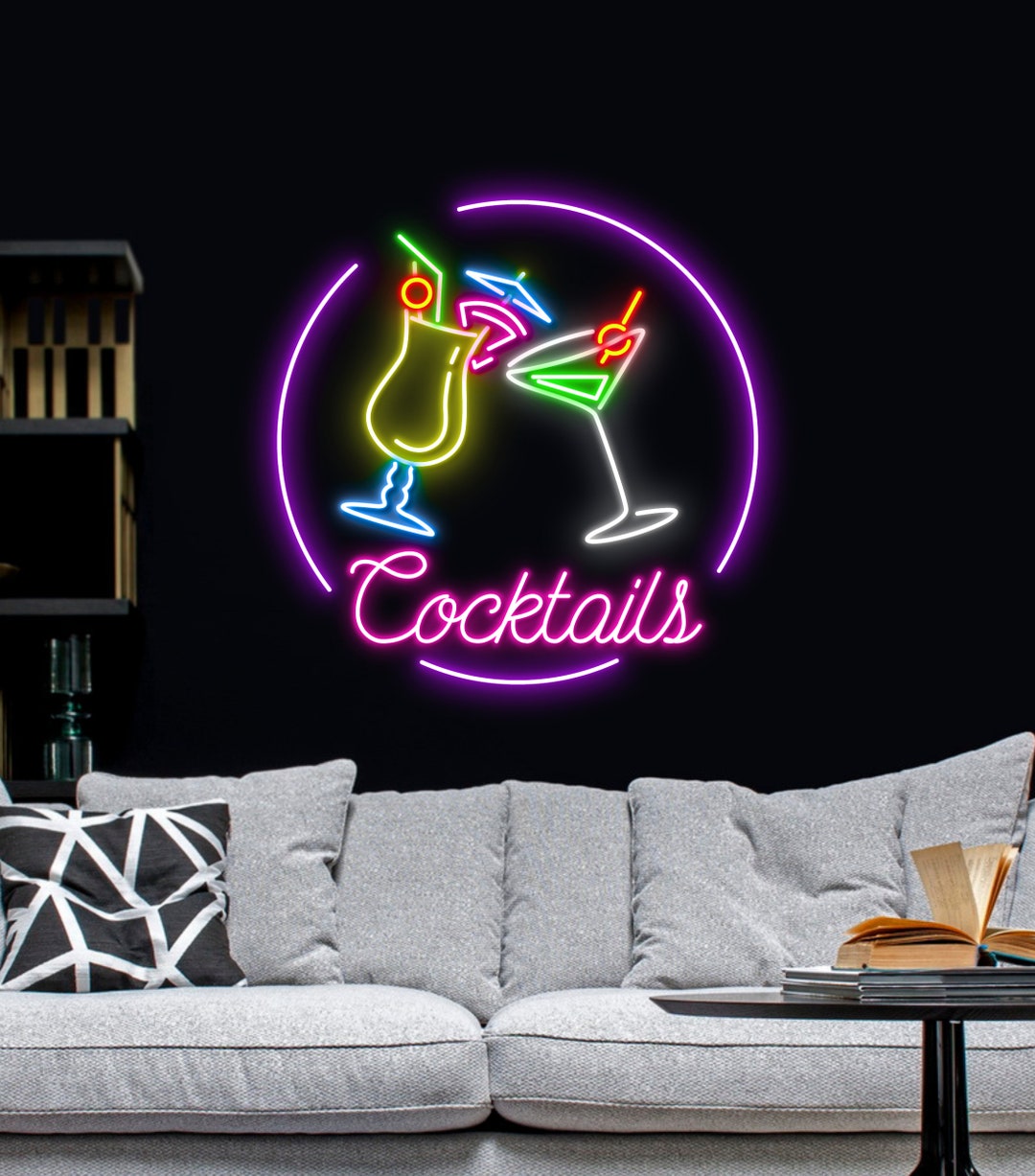 Cocktail Led Sign, Pub Led Sign, Wall Decor, Cocktails Neon Sign ...