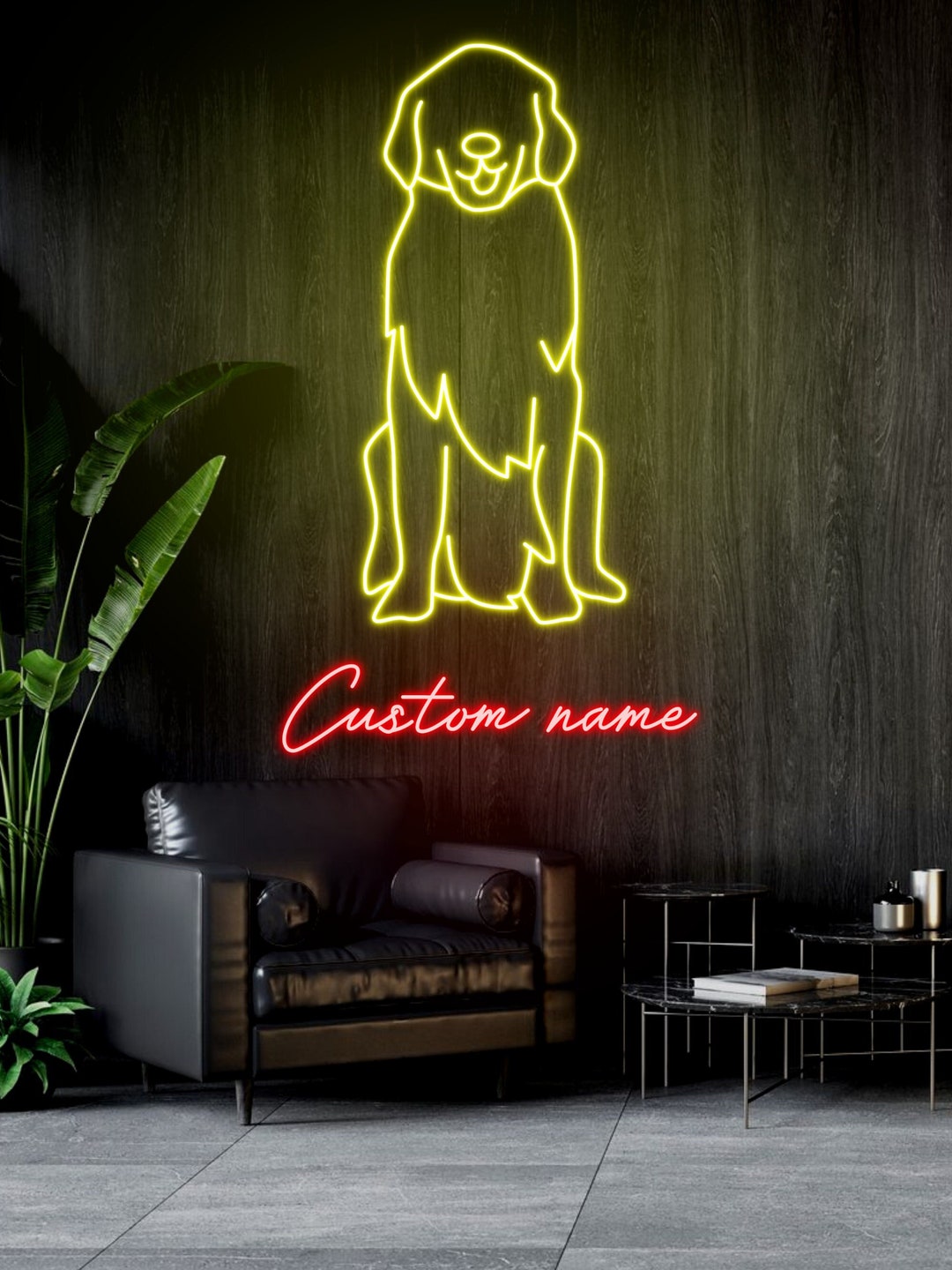 Custom Dog Name Neon Sign, Animal Decor, Personalized Neon Sign ...