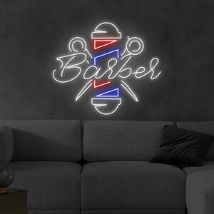 Barber Shop Led Sign, Barber Shop Neon Sign, Wall Decor, Barber Shop ...