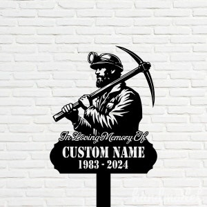 Custom Outdoor Coal Miner Metal Sign With Stakes - Personalized Coal ...