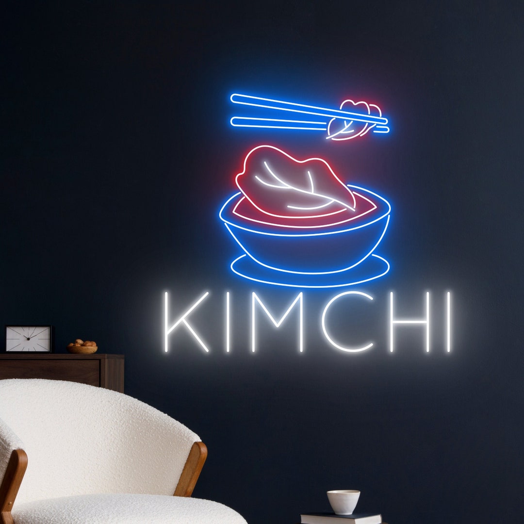 Kimchi Neon Sign, Kimchi Led Sign, Korean Food Led Light, Korea Kimchi ...