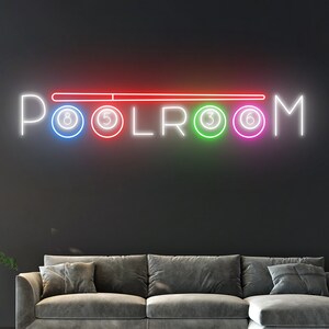 Pool Hall Neon Sign, Pool Hall Led Sign, Billiards Led Sign, Custom ...