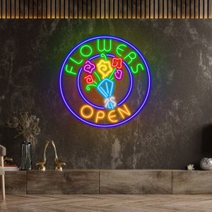 Flower Shop Sign,custom Neon Sign,custom Led Light,shop Signage,neon ...