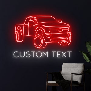 Pick up Truck Neon Sign, Pick up Truck Led Sign, Truck Led Light, Truck ...