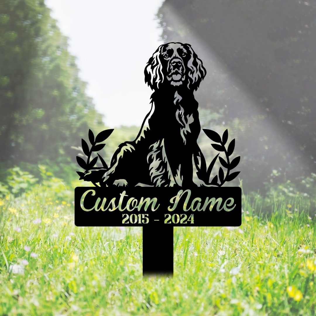 Custom Boykin Spaniel Dog Memorial Stake Metal Sign - Outdoor Boykin ...