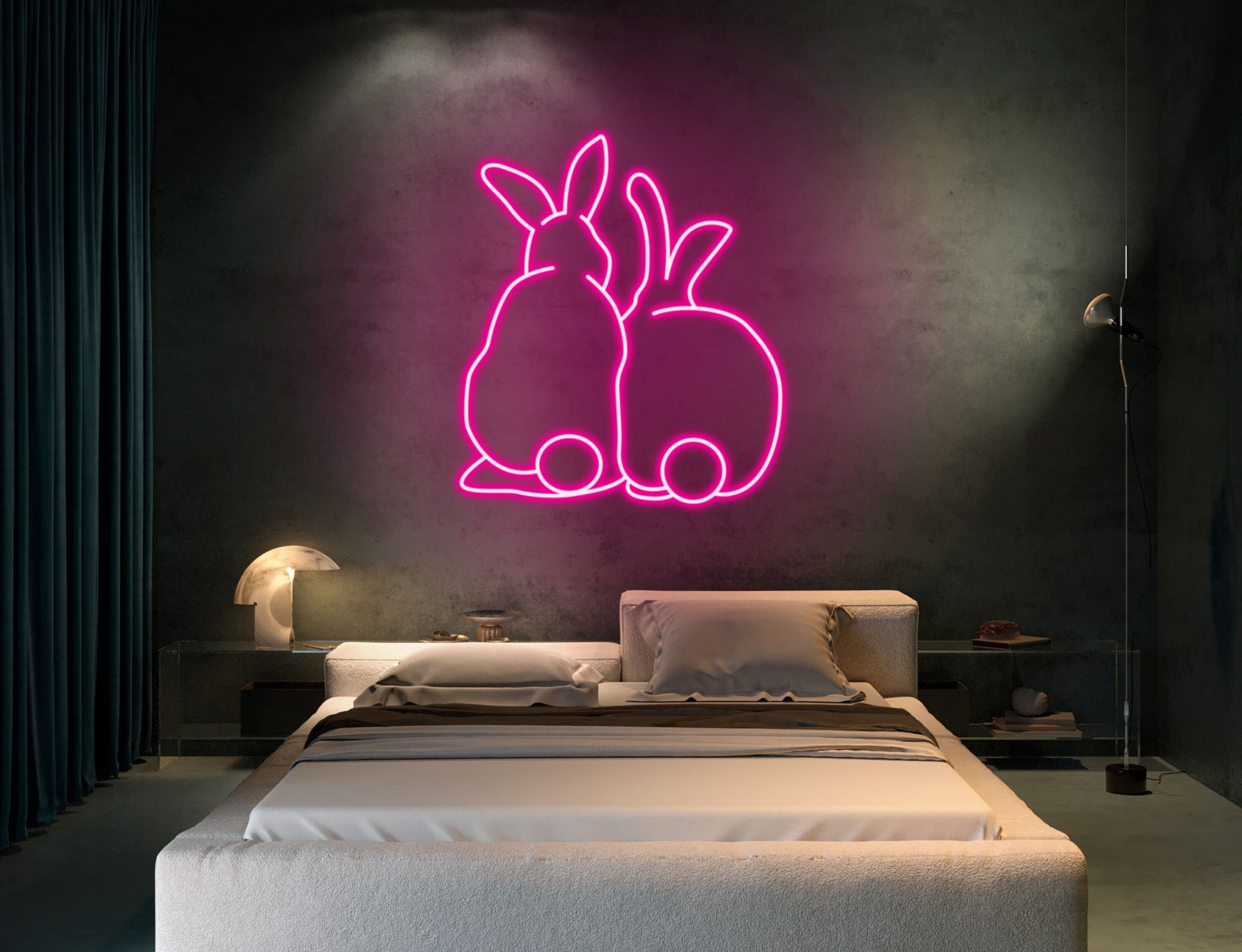 Rabbit Butt LED Neon Sign Cute Bunny Neon Sign Bunny Neon - Etsy