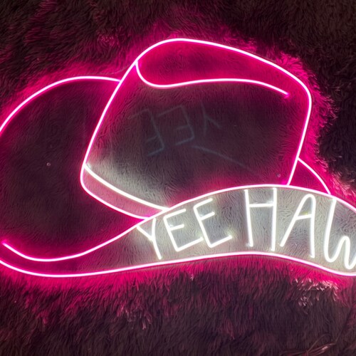 Cowboy Hat Led Sign Cowboy Hat Neon Sign Wall Decor Neon - Etsy