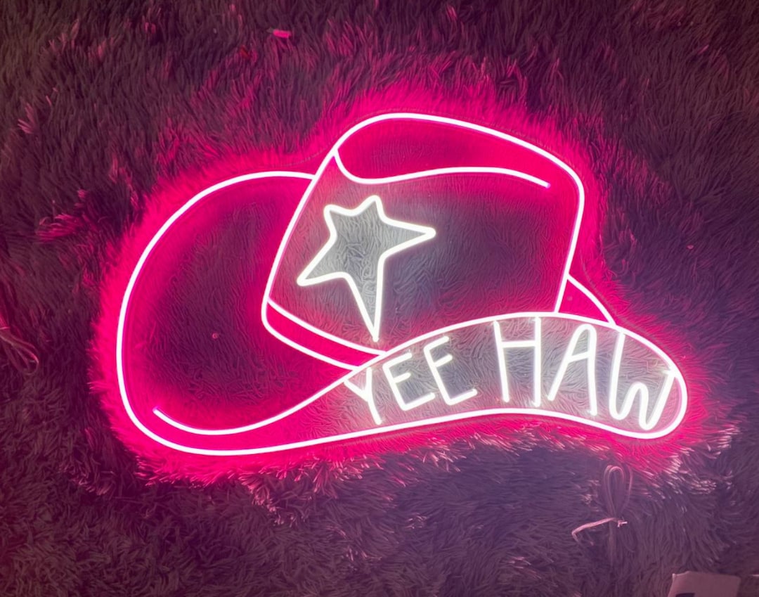 Cowboy Hat Led Sign, Cowboy Hat Neon Sign, Wall Decor, Cowboy Hat Neon ...