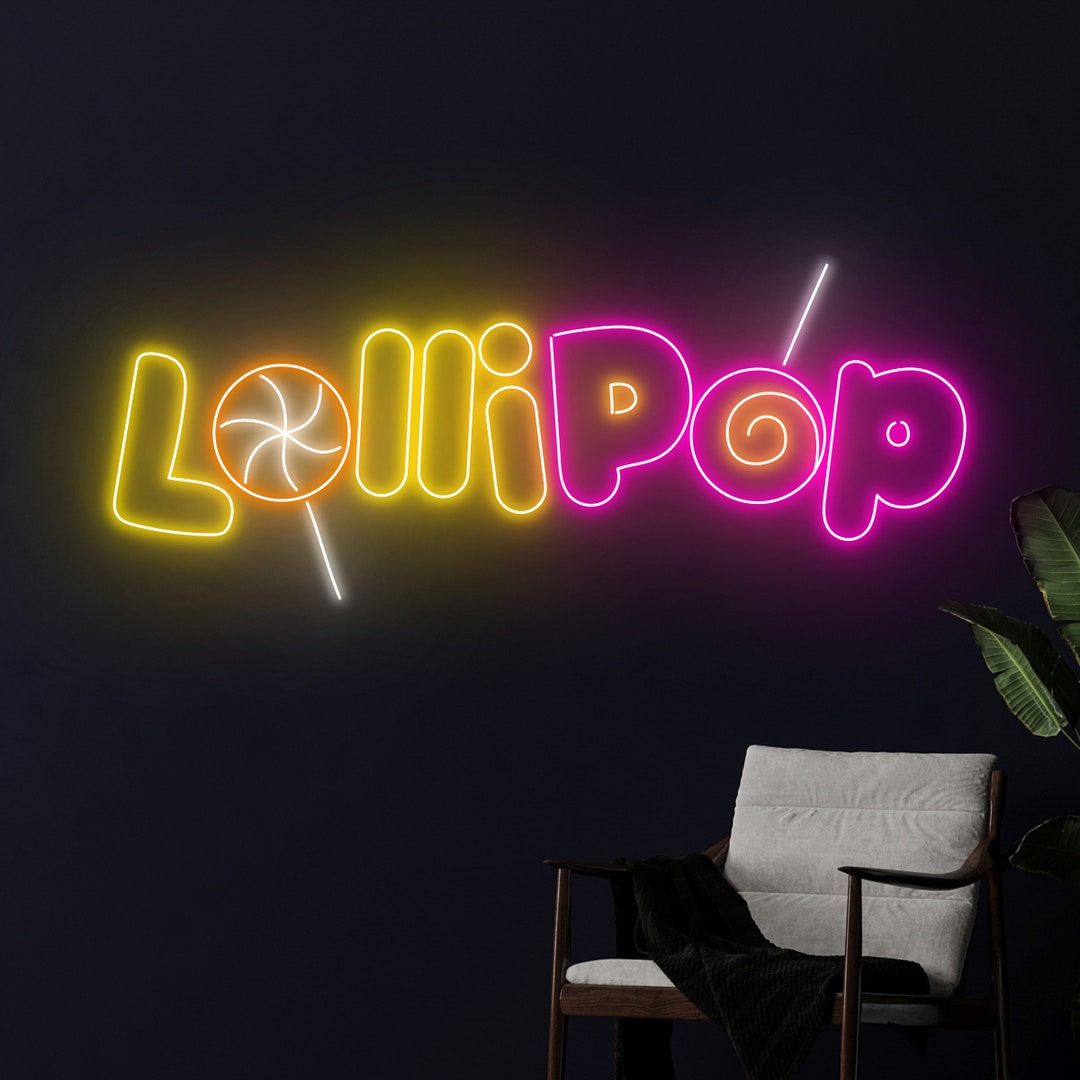 Lollipop Neon Sign, Lollipop Led Sign, Lollipop Candy Neon Light, Candy ...