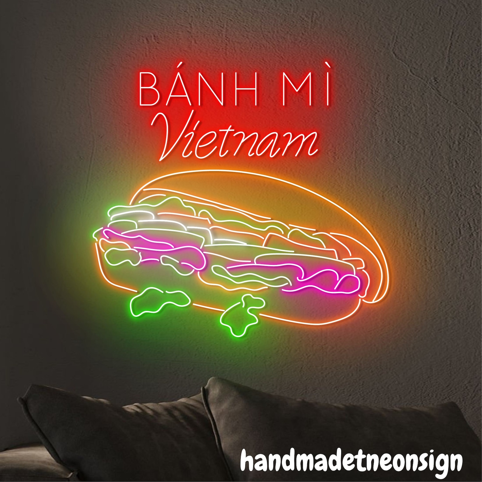 Banh Mi Neon Sign, Banh Mi Vietnam Led Light, Banh Mi Neon Light, Banh ...