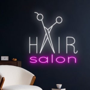 Hair Salon Led Sign, Barber Neon Sign, Hair Studio Led Light, Hair ...