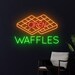 Waffles Open Neon Sign, Open Waffles Led Sign, Waffles Led Light ...