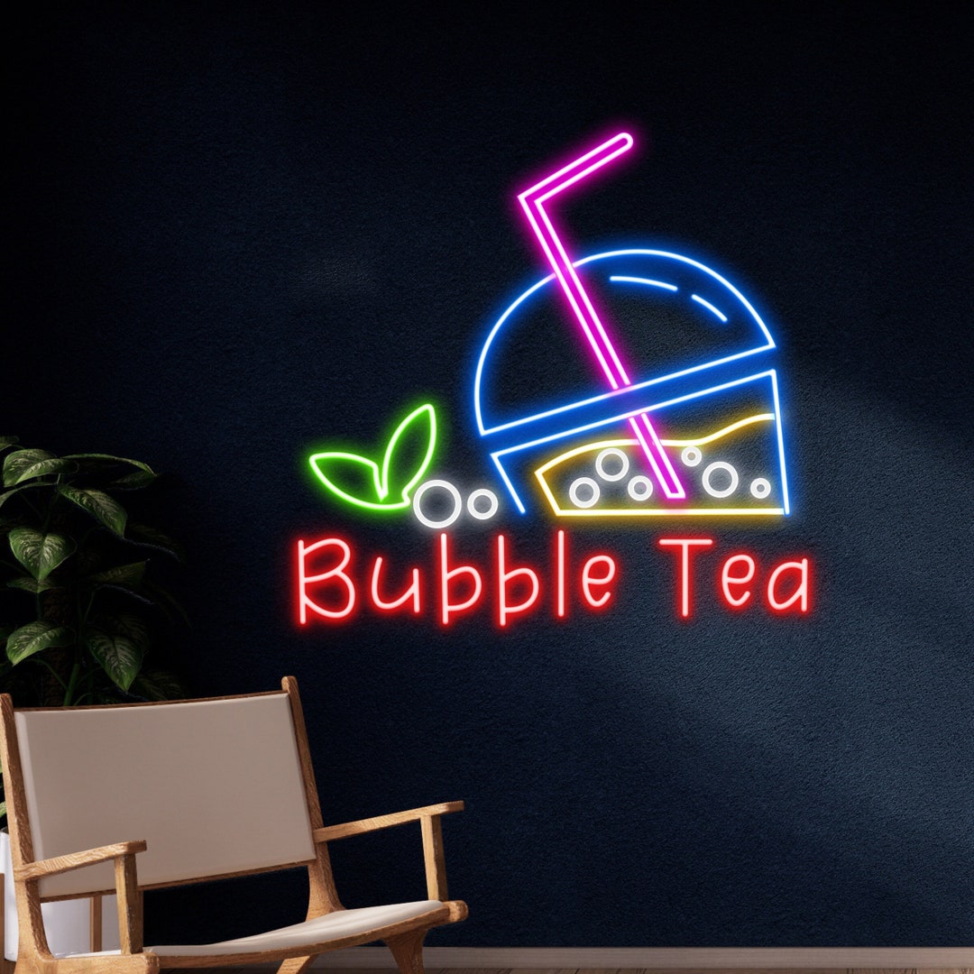 Bubble Tea Neon Sign, Boba Tea Neon Light, Milk Tea Led Sign, Tea Drink ...