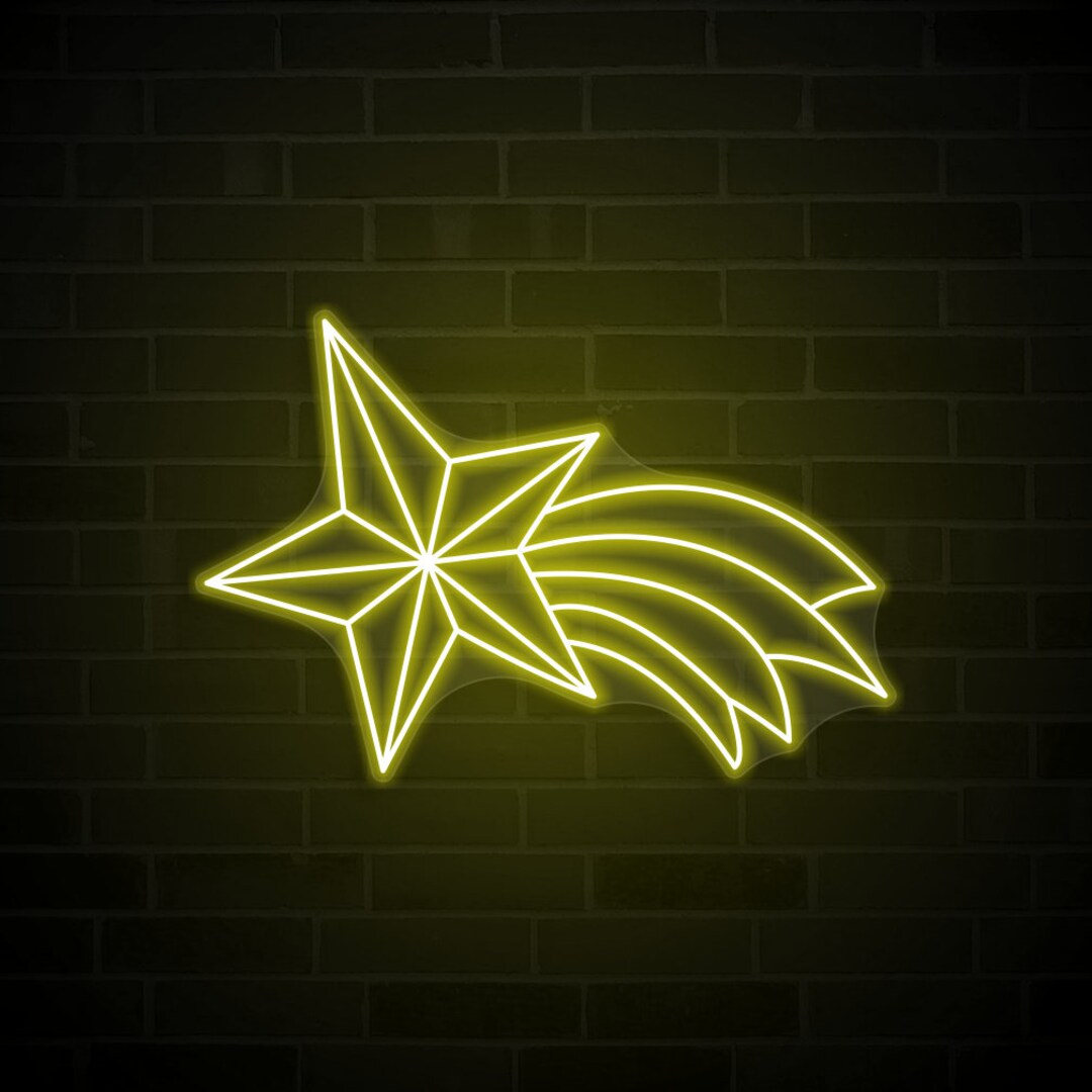 Shooting Star Neon Sign, Star Led Sign, Custom Neon Sign, Best Gifts ...