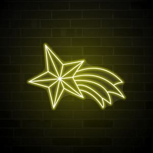 Shooting Star Neon Sign, Star Led Sign, Custom Neon Sign, Best Gifts ...