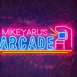 Custom Arcade Neon Sign, Custom Arcade Led Sign, Wall Decor, Game Room ...
