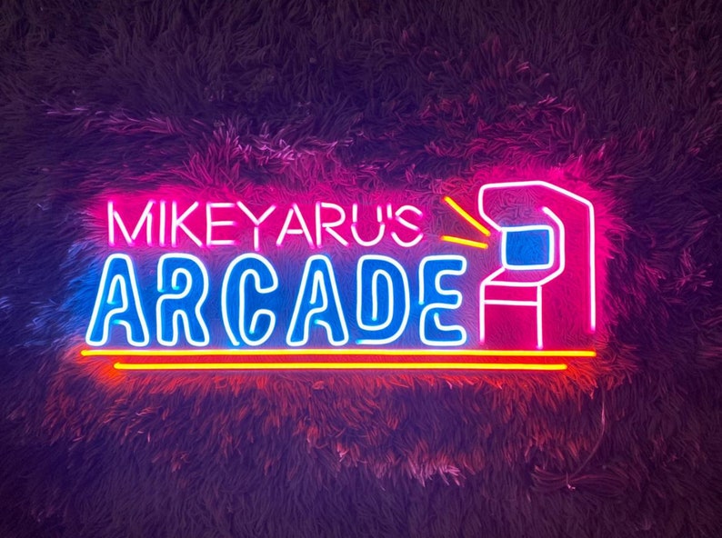 Custom Arcade Neon Sign, Custom Arcade Led Sign, Wall Decor, Game Room ...