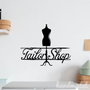 Custom Tailor Shop Metal Wall Art LED Light, Tailor Shop Metal Sign ...